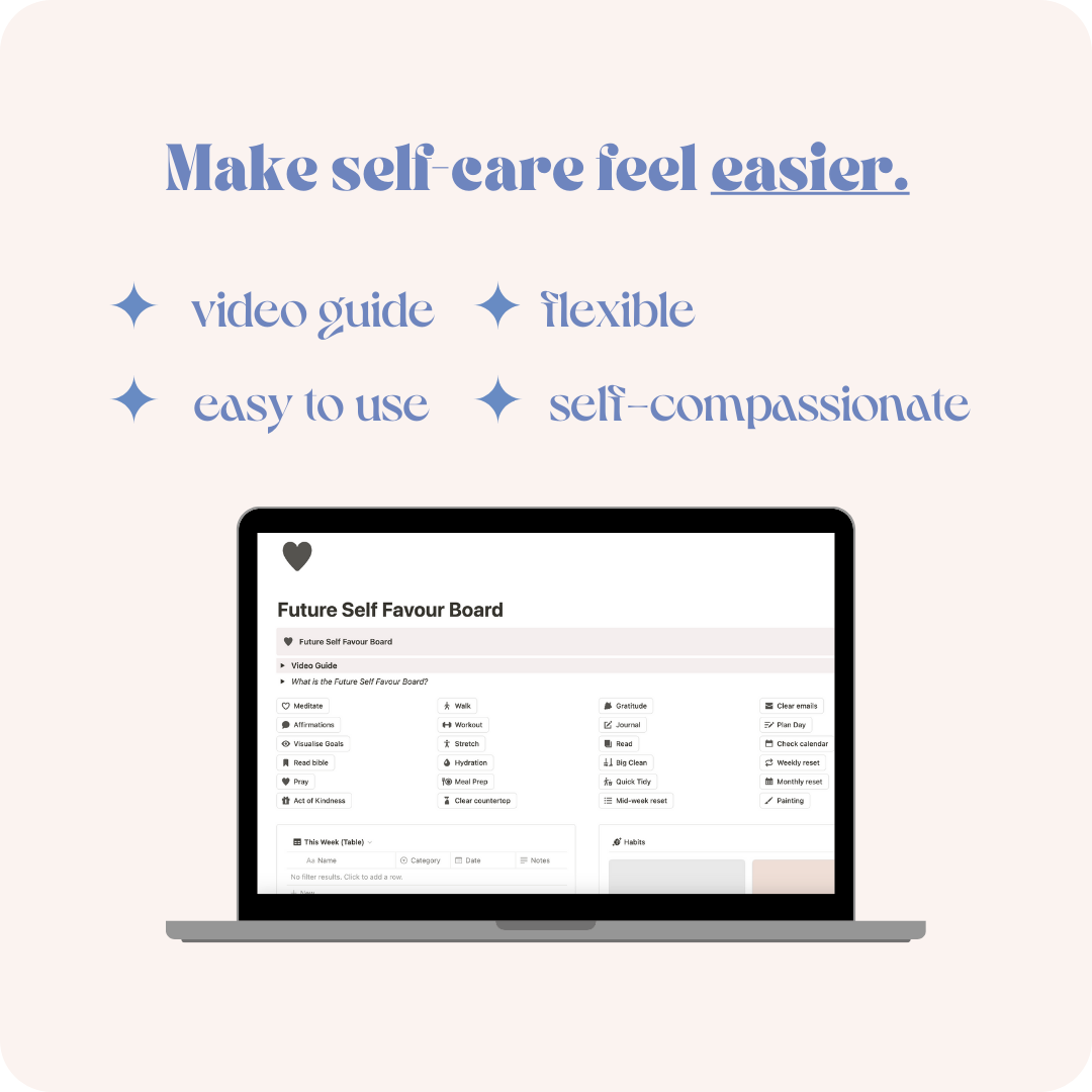 Future Self Favour Board Notion Template – MuchelleB