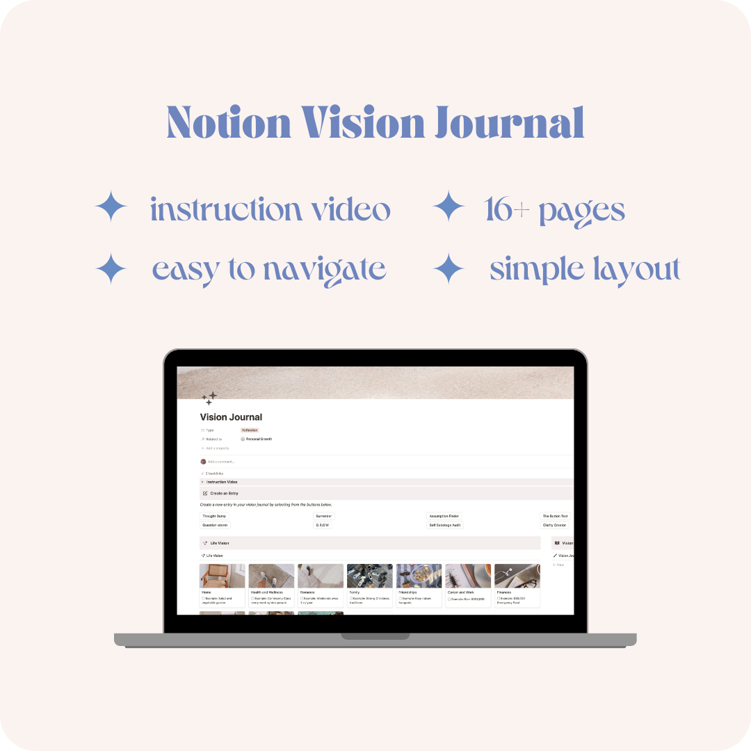 The Notion Vision Board + Journal Template – MuchelleB